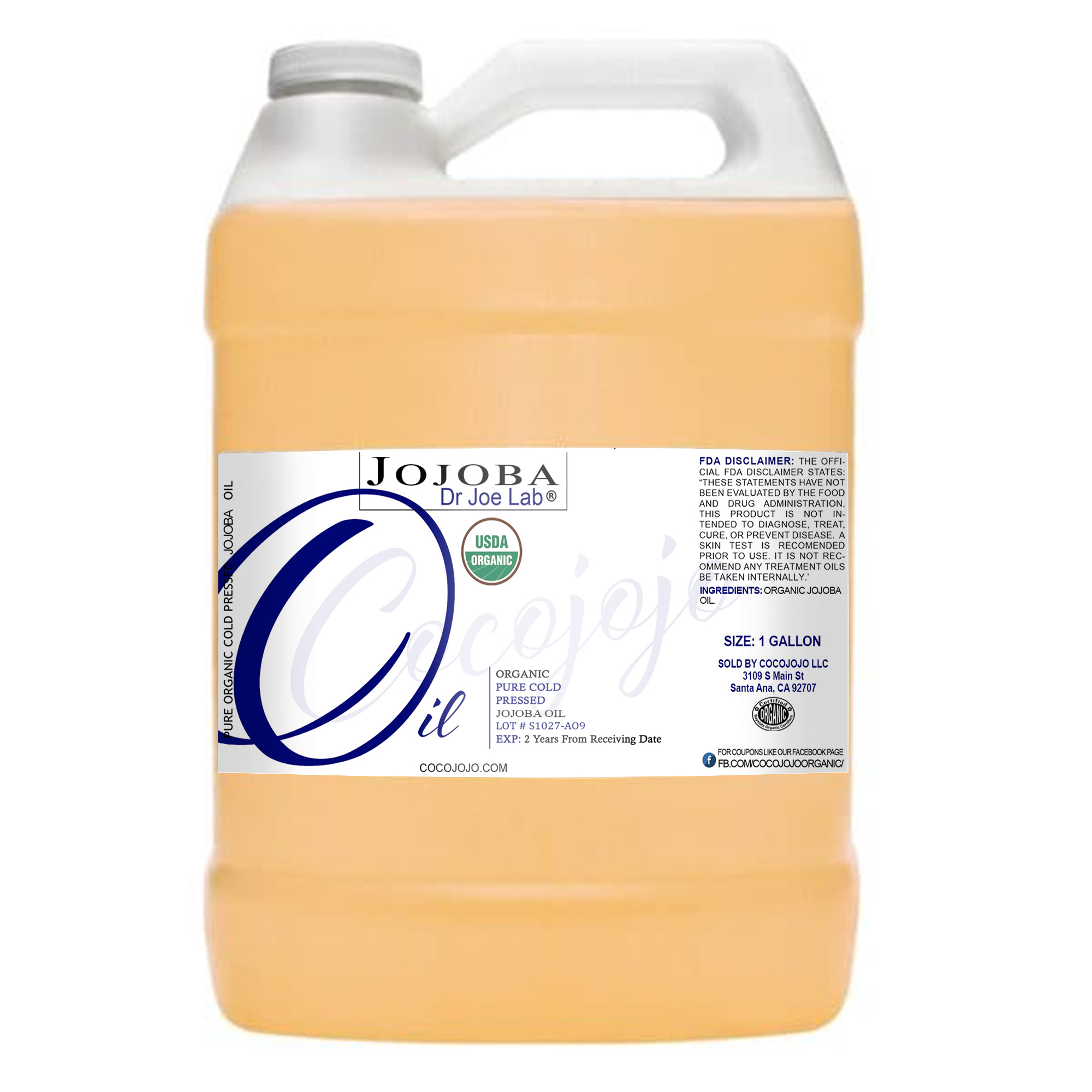 Jojoba Oil – Unrefined Certified Organic | CocoJojo - Premium Natural Skincare | CocoJojo